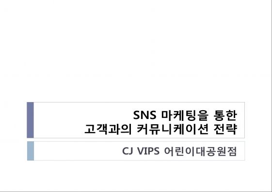 SNS 마케팅을 통한 고객과의 커뮤니케이션 전략, CJ VIPS, 빕스의sns마케팅,sns마케팅사례, 분석, 빕스sns마케팅