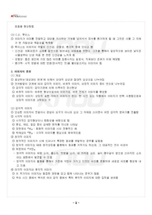 2013년 1학기 시창작론 출석대체시험 핵심체크