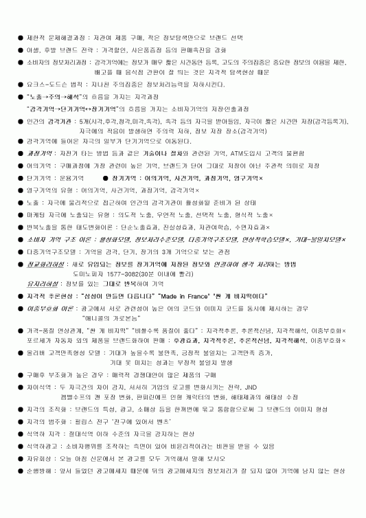 소비자행동론 - 기말고사 대비