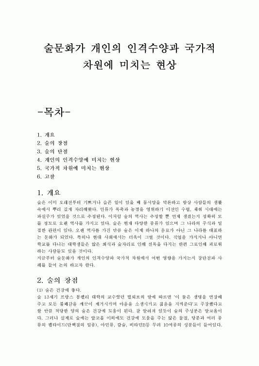 술문화 레포트 자료