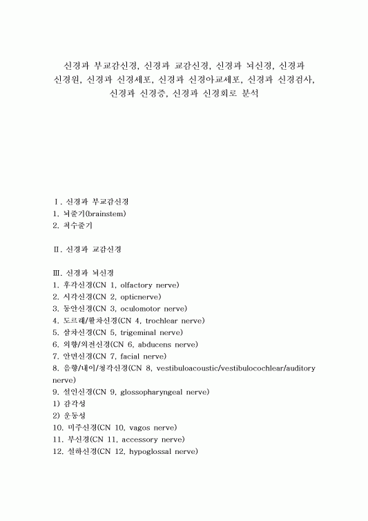 [신경][부교감신경][교감신경][뇌신경][신경세포]신경과 부교감신경, 신경과 교감신경, 신경과 뇌신경, 신경과 신경원, 신경과 신경세포, 신경과 신경아교세포, 신경과 신경검사, 신경과 신경증, 신경과 신경회로