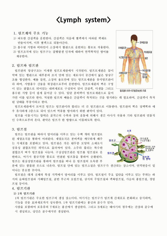 [의학] Lymph edema[림프 부종]에 관해