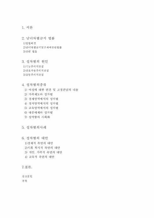 성차별과 남녀 차별 금지법