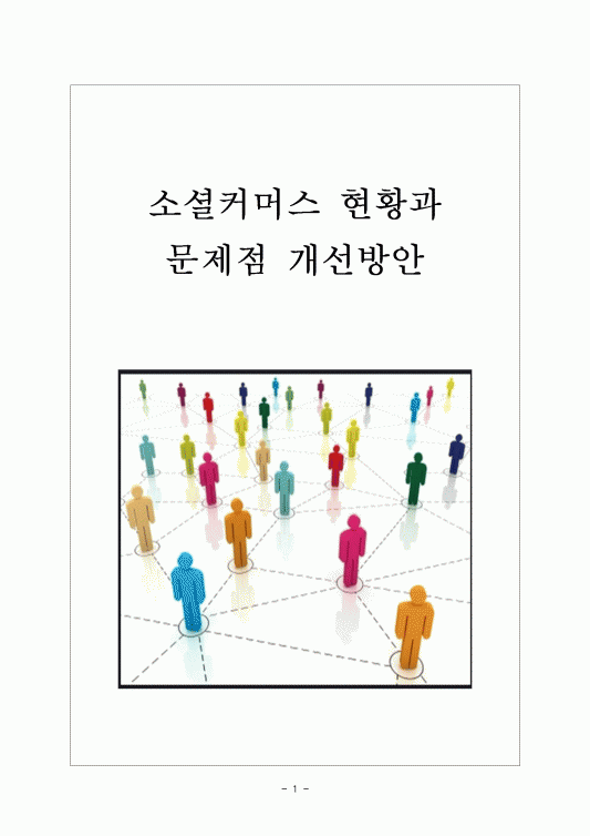 [소셜커머스] 소셜커머스(social commerce) 현황과 문제점 개선방안 보고서