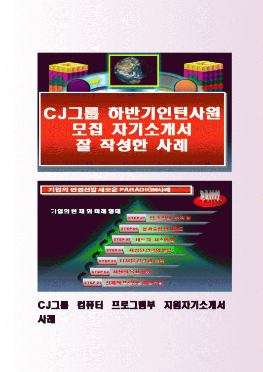CJ그룹 컴퓨터 프로그램부 지원 자기소개서 사례