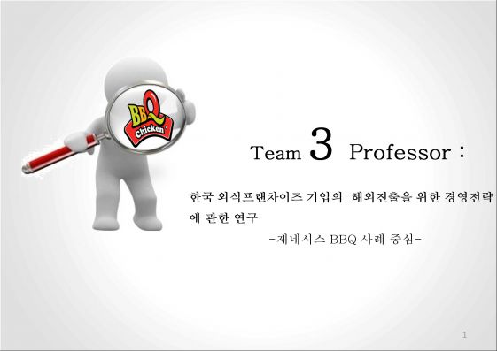 제네시스 BBQ 레포트 자료