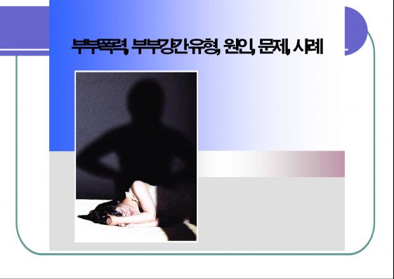 부부폭력, 부부강간 유형,원인, 문제, 사례