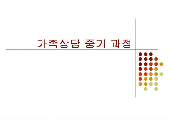 가족상담 중기과정(상담과정에서의 의사소통 문제) PPT 파워포인트
