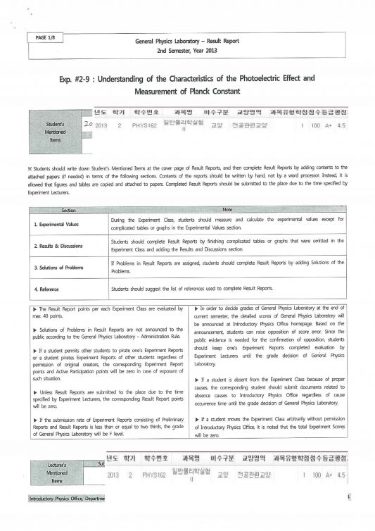 2-9 Understanding of the Characteristics of the Photoelectric Effect and Measurement of Planck Constant