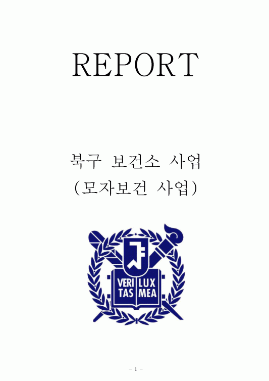 북구 보건소 사업 - 모자보건 사업