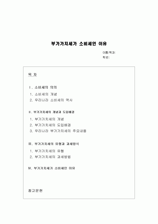 부가가치세가 소비세인 이유 (소비세의 의의, 부가가치세의 개념과 도입배경, 부가가치세의 유형과 과세방식, 부가가치세가 소비세인 이유)
