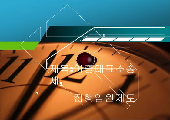 이중대표소송제,집행임원제도