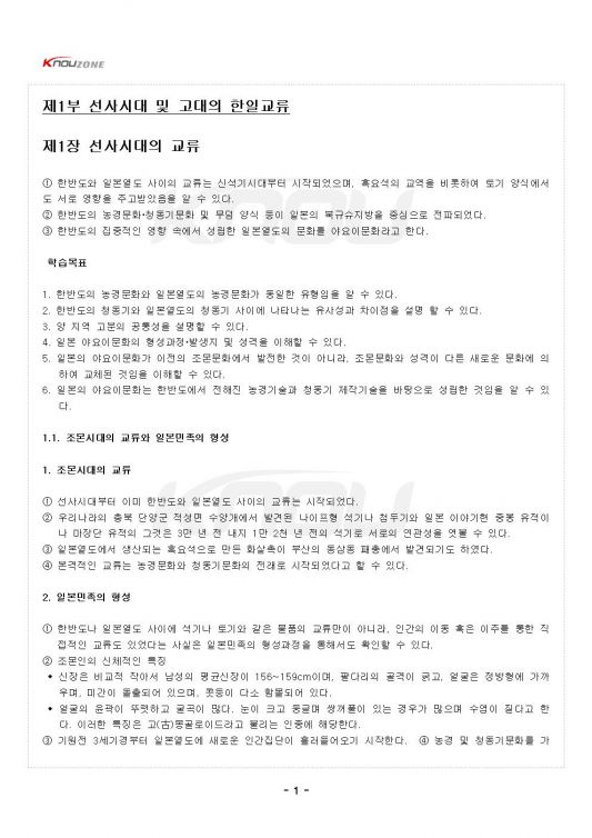 2015년 2학기 전근대한일관계사 교재 전 범위 핵심요약노트