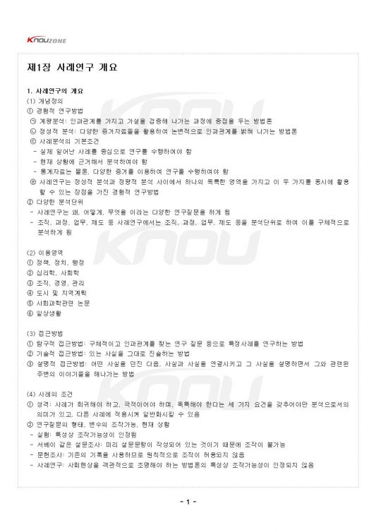 2015년 2학기 행정사례연구 교재 전 범위 핵심요약노트