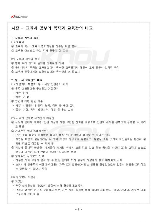 2015년 2학기 교육사 교재 전 범위 핵심요약노트