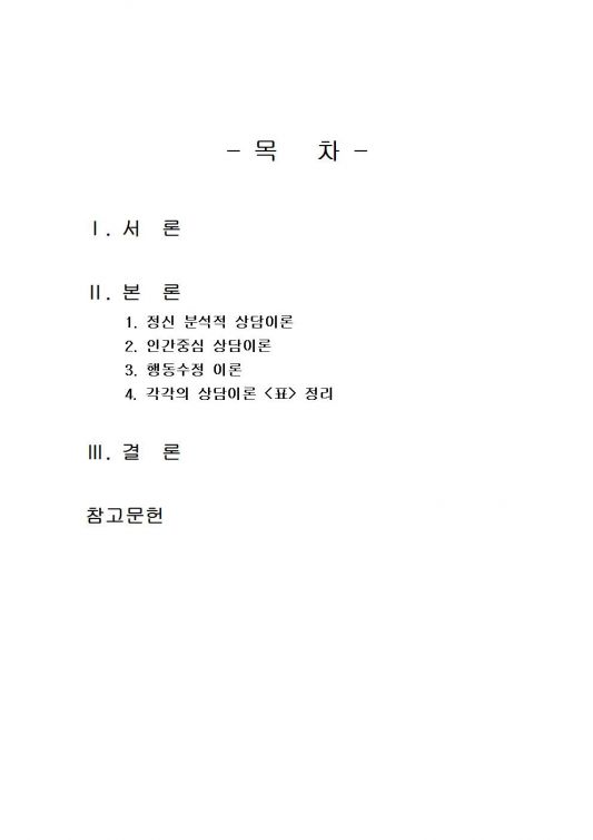 2016년 1학기 상담심리학 중간시험과제물 공통(정신분석적, 인간중심, 행동수정이론)