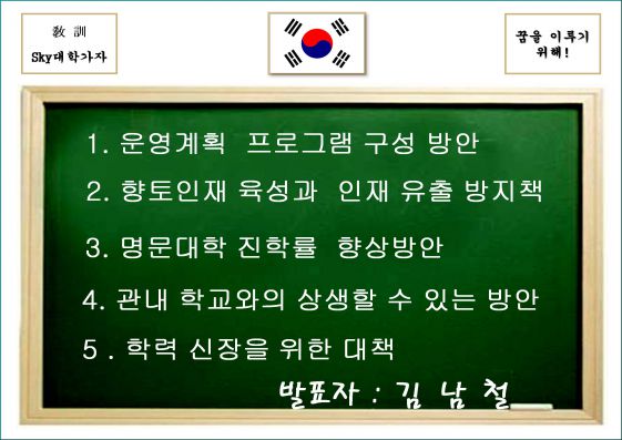2016 의령군 행복학습관 교무실장 채용 발표 ppt