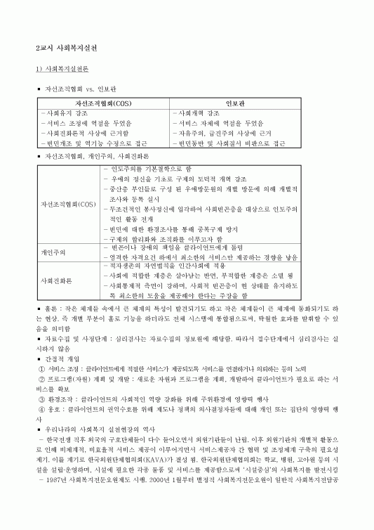 사회복지사1급 시험 준비(2교시)