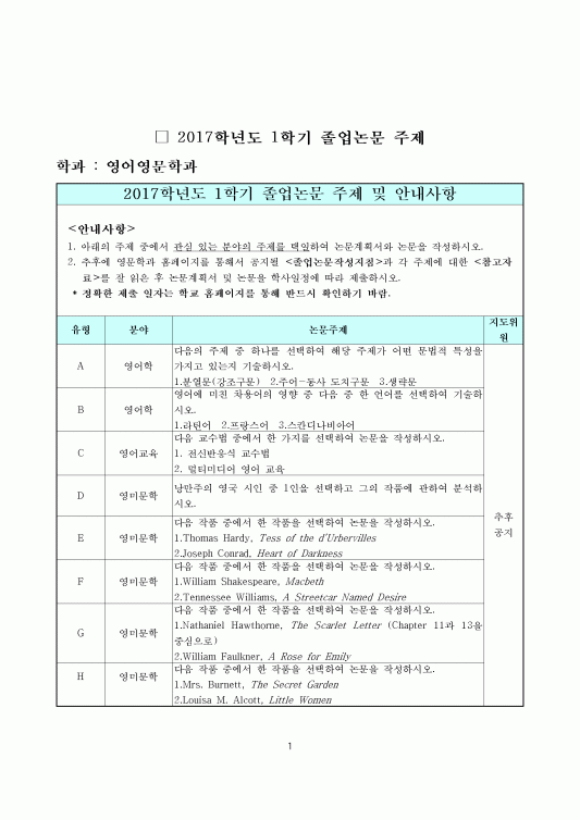 방통대 2017학년 1학기 논문 영어학 A형] (논문주제 : 영어도치구문에 관한 연구-주어-동사 도치를 중심으로)