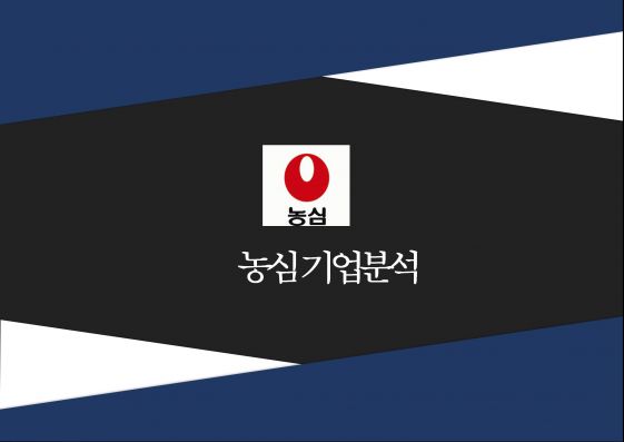 농심 기업분석 PPT