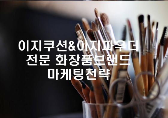이지쿠션 이지파우더 전문 화장품브랜드 마케팅전략