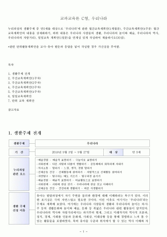 2018 교과교육론 C형 우리나라