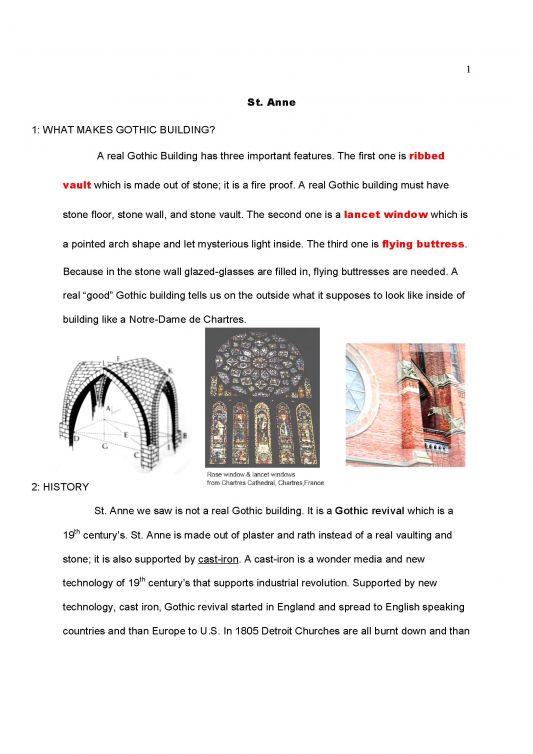 (영어-교양) 아트히스토리-(고딕 양식 교회) St Anne and Fort Street Presbyterian Church