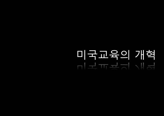 미국교육의 개혁미국의 교육제도미국 공교육의 역할오바마의 교육개혁미국 공교육의 역할교육의 역사적 배경공교육의 체제공립학교의 교육부시의 교육개혁