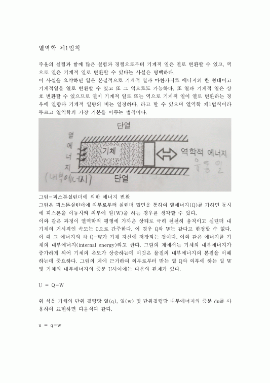 열역학 에너지 보존 법칙