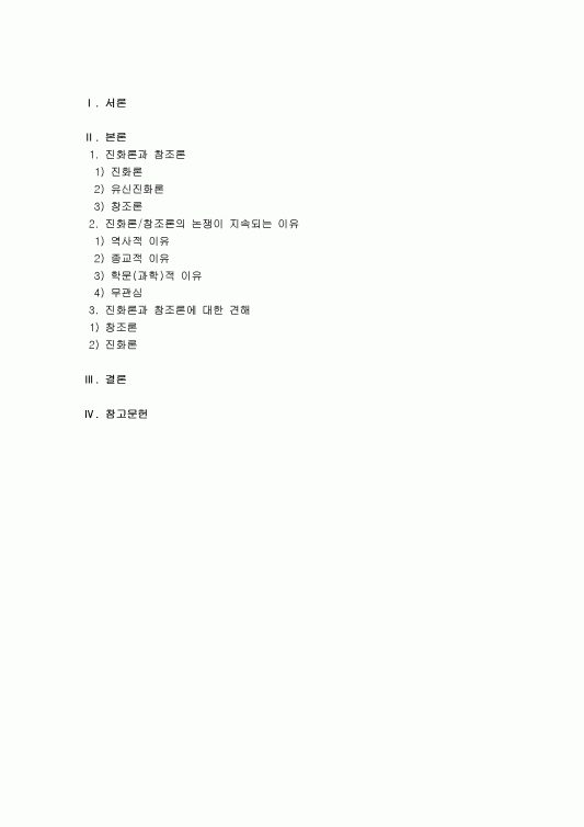 진화론-창조론의 논쟁이 왜 이렇게 지속이 되는가 -과학적 입장으로 본 진화론과 창조론