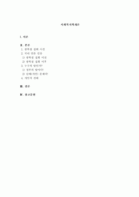 방송통신대학교/사회복지학개론/참치캔을 따다가 다치면 조심하지, 애좀 잘 돌보지라는 반응을 보인다. 이것은 개인과 가족의 부주의함을 탓하는 태도이다. 어느 회사 제품이야, 정부는 뭣하고 있었어라는 반응도 있을 수 있다. 이것은 사회의 책임을 묻는 것이다. 본인이 관심을 갖고 있는 한 개의 사건을 선택하여 참치캔을 바라보는 두 관점에서 서술하시오.