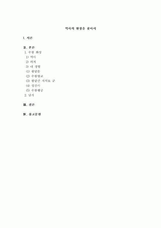 [문화교양학과] 방송통신대학교/역사의 현장을 찾아서/교재에서 역사의 현장을 다루는 방식을 참고하여 나의 삶에 특별한 공간을 한두 곳 소개하고 그 의미를 서술할 것.