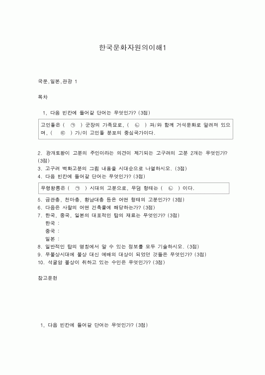 한국문화자원의이해1