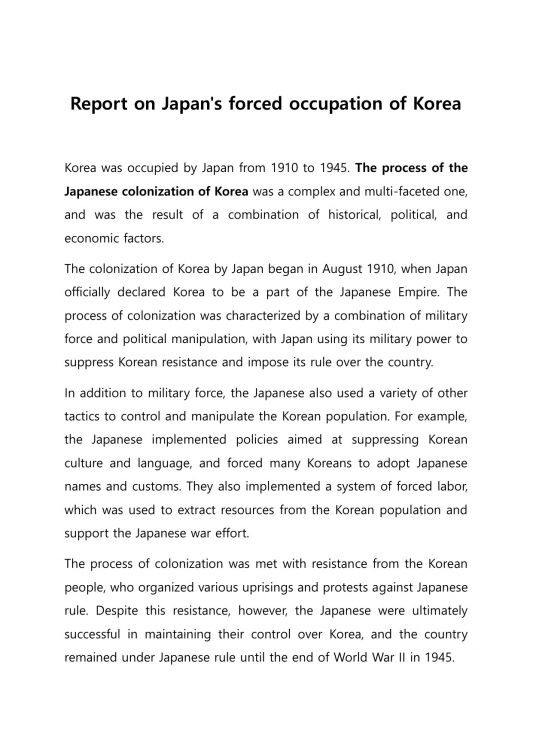 Report on Japan 레포트 자료