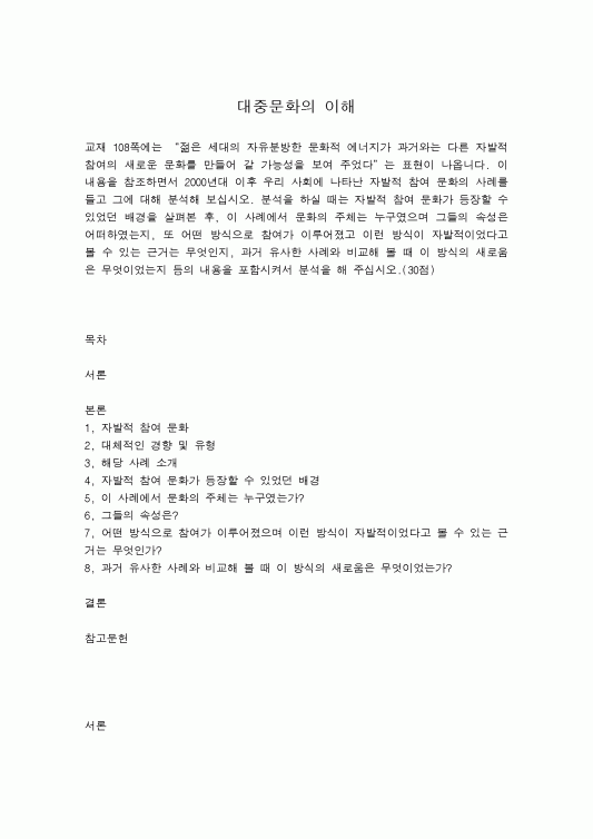대중문화의 이해