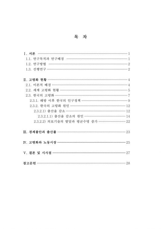 초고령사회와 저출산_학위논문