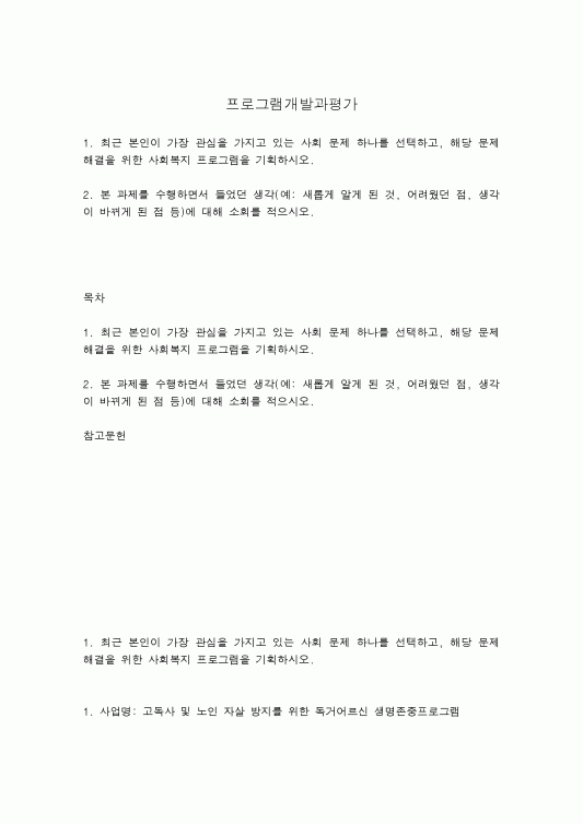 프로그램개발과평가