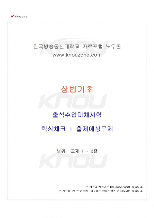 2025년 1학기 상법기초 출석수업대체시험 핵심체크