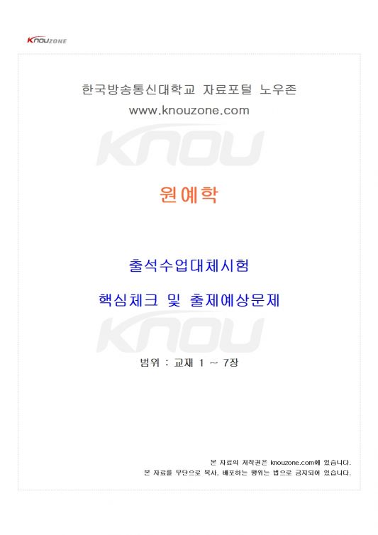 2025년 1학기 원예학 출석수업대체시험 핵심체크