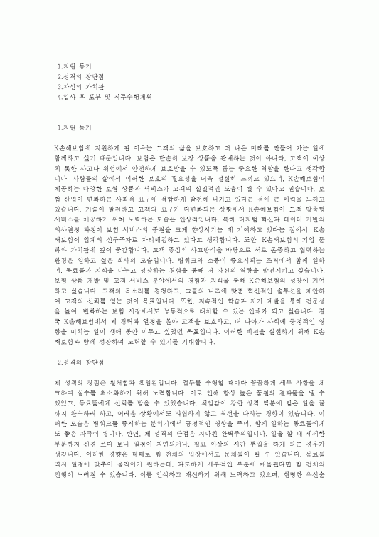 The-K손해보험_BEST 우수 자기소개서