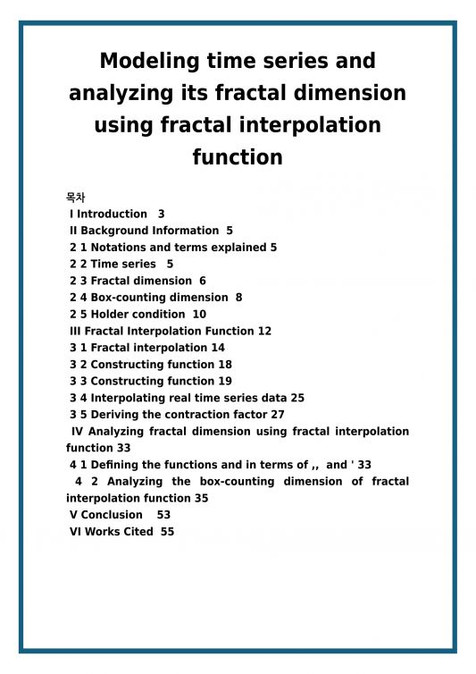Modeling time series and analyzing its fractal dimension using fractal interpolation function