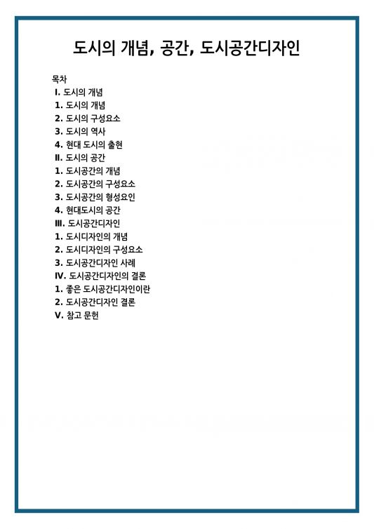 도시의 개념, 공간, 도시공간디자인