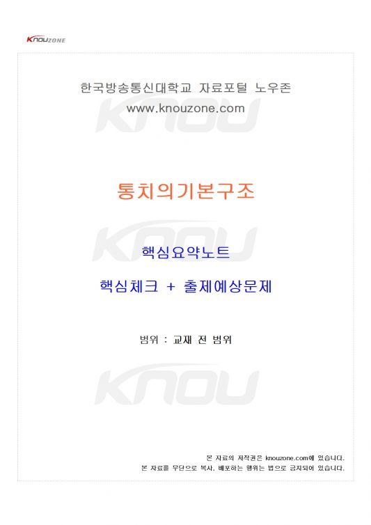 2025년 2학기 통치의기본구조 교재 전 범위 핵심요약노트