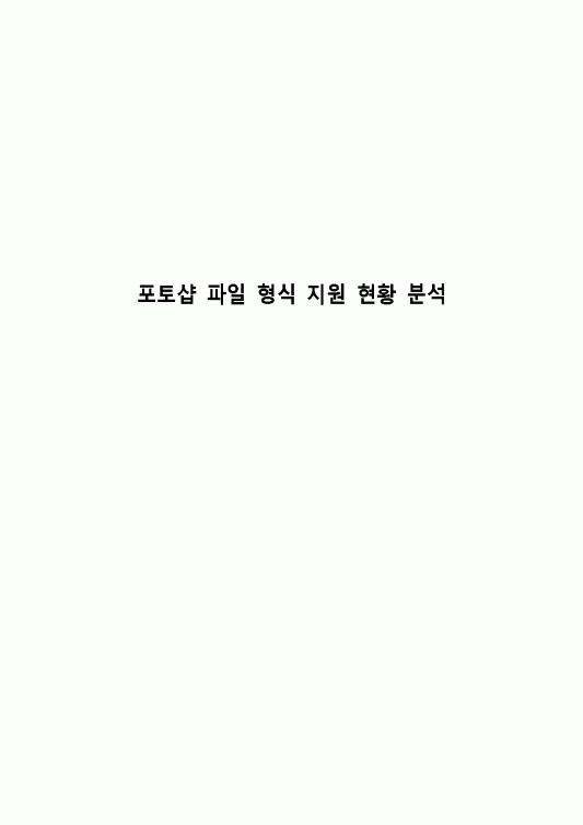 포토샵 파일 형식 지원 현황 분석