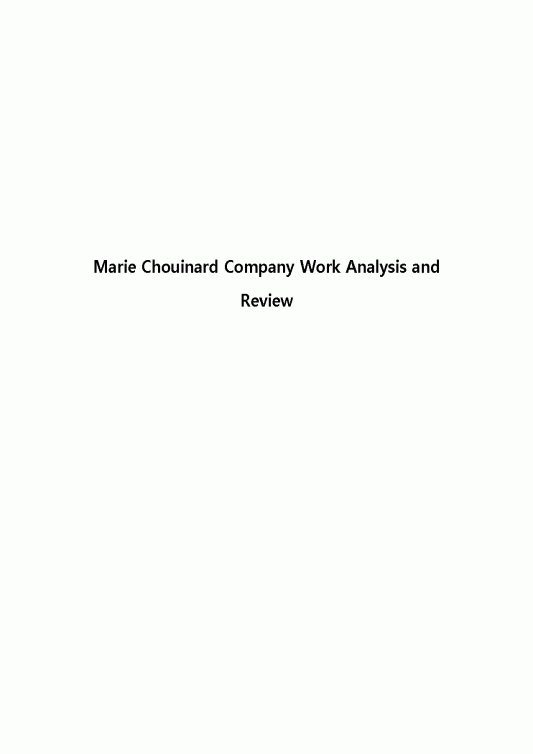 Marie Chouinard Company Work Analysis and Review
