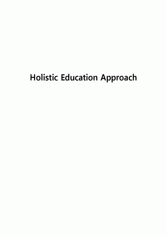 Holistic Education Approach