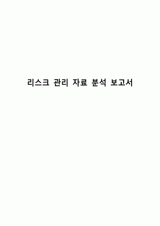 리스크 관리 자료 분석 보고서