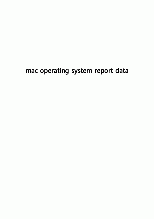 mac operating system report data