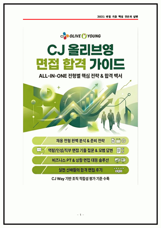 CJ올리브영 상품마케팅 면접후기(전년도 6명) 및 기출 질문답변 Q&A