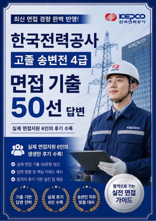 한국전력공사 고졸 송변전 4급 상세 면접후기 6인 모음 및 면접기출 50선 답변